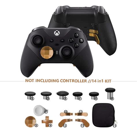 Xbox One Elite 컨트롤러 시리즈용 금속 D 패드 트리거 패들 교체 썸스틱 수리 티몬