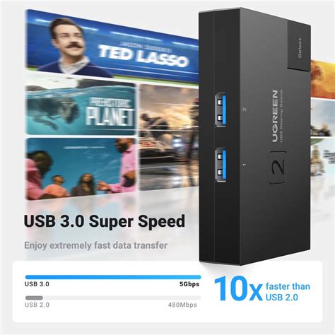 Ugreen Usb 3 0 5gbps Switch Selector 2 In 1 Out Sharing Laptop Pc Macbook For Printer Keyboard