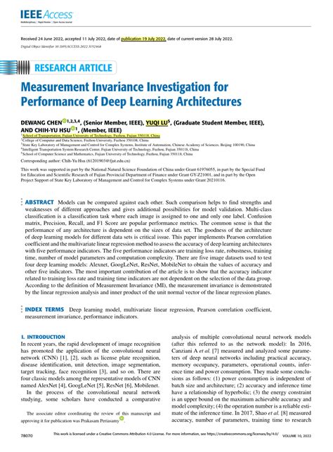 pdf measurement invariance investigation for performance of deep
