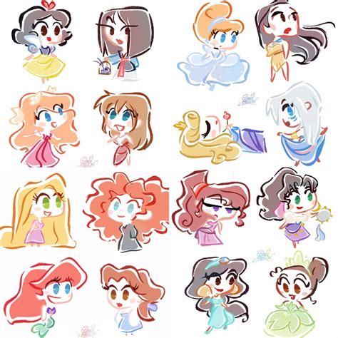 Cute And Chibi Disney Princess Disney Pixar Animation Disney Disney