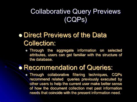 Ppt Collaborative Query Previews In Digital Libraries Powerpoint