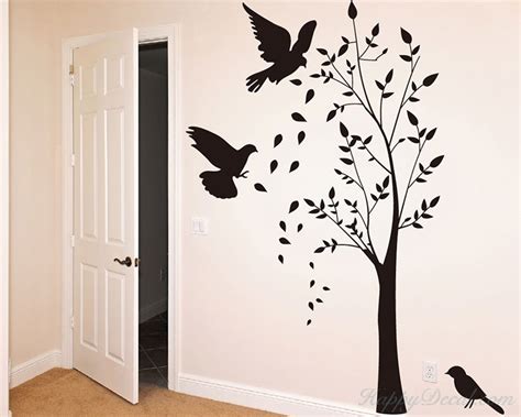 Tree With Birds Wall Decal Vinyl Tree Art Stickers