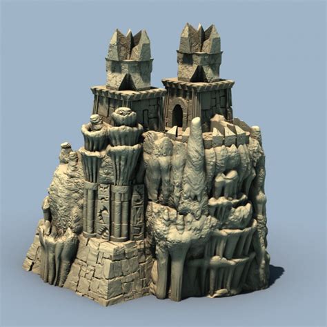 Underdark Keep Dark Elf Tower Keep Dnd Terrain Tabletop Scenery