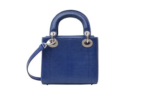 Lot 220 λ Christian Dior Royal Blue Lizard Mini Lady