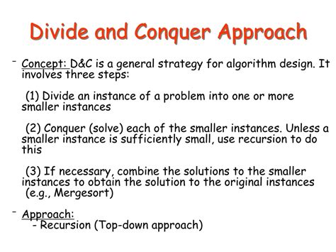Ppt Algorithm Design Strategy Divide And Conquer Powerpoint