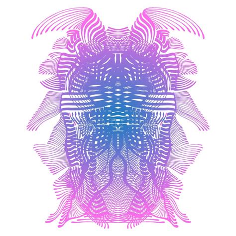 Bright Abstract Bizarre Pattern Gradient Neon Blue Pink Color