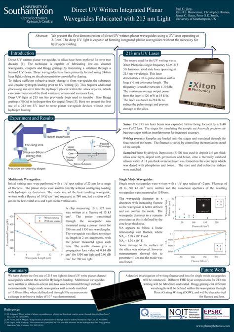 Pdf Direct Uv Written Integrated Planar Waveguides Fabricated With