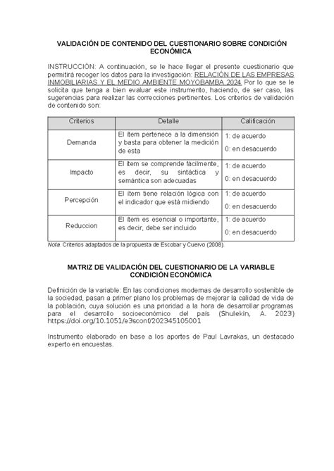 Cuadro PARA Editar informe de variables VALIDACIÓN DE CONTENIDO DEL