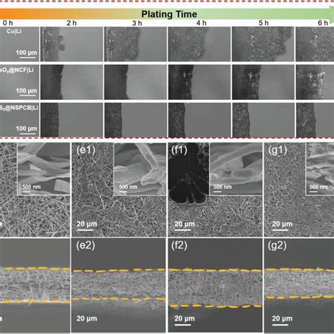 In Situ Optical Microscopy Of Li Plating Behavior On A Cu Foil B