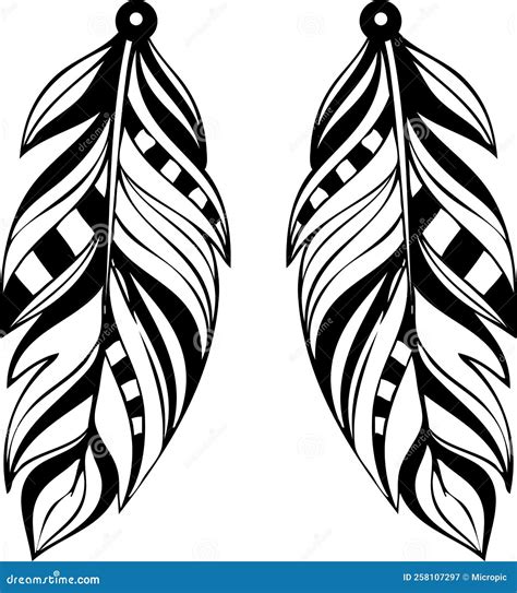 Feather Earrings Petal Shape Earrings Template Svg Vector Cutfile For
