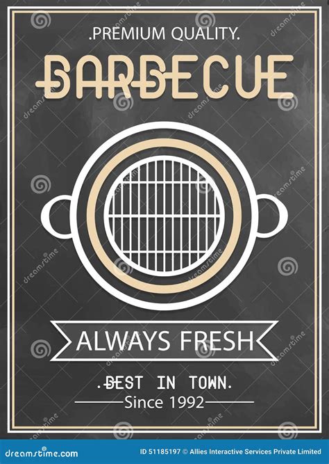 Menu Card Design For Barbecue Stock Illustration Illustration Of