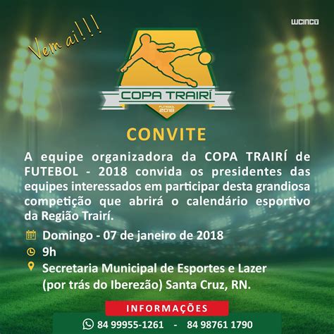 RÁdio ComunitÁria De Campo Redondo Convite Para ReuniÃo Para I Copa