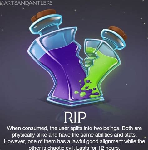 Artsandantlers Rip When Consumed The User Splits Into Two Beings