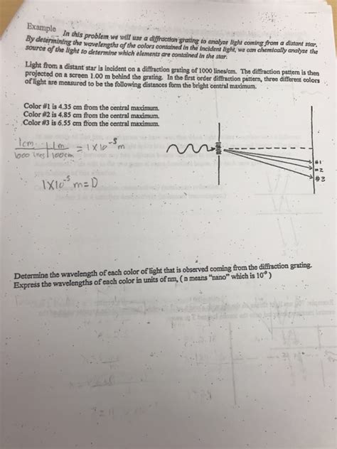 Solved Determine The Wavelengths Of Each Color Of Light That