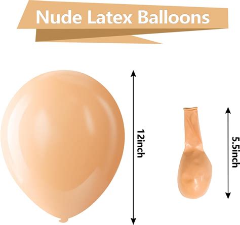 Nude Balloons Latex Party Balloons 100 Pack 12 Inch Round Helium Sand