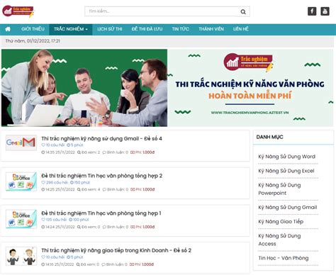 Lợi ích khi sử dụng web thi trắc nghiệm kỹ năng Microsoft Office cho doanh nghiệp