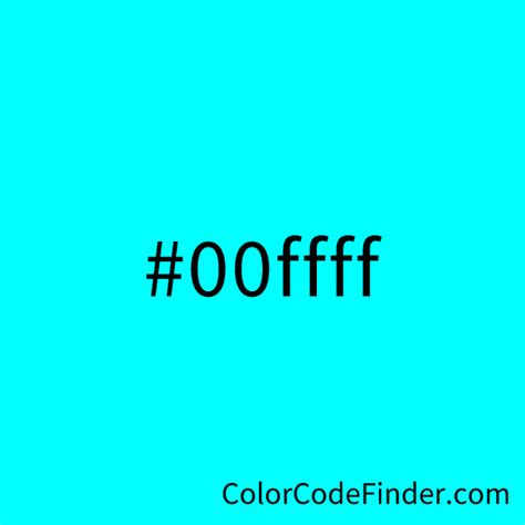 Aqua Color Code Is 00ffff