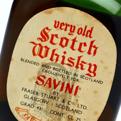 Fraser Stuart 10 Year Old Very Old Scotch Whisky 1960s Savini