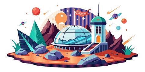 Un Cartel Para La Película El Planeta Del Futuro Vector Premium