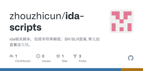 Github Zhouzhicunida Scripts Ida相关脚本，包括字符串解密，brblr混淆 常见加密算法实现。