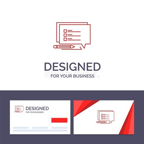 Creative Business Card And Logo Template Chat Sms Message Write Vector Illustration Stock