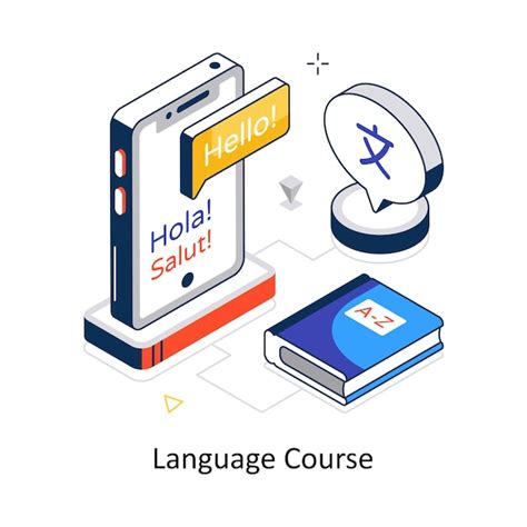 Premium Vector Language Course Concept Vector Isometric Style Stock