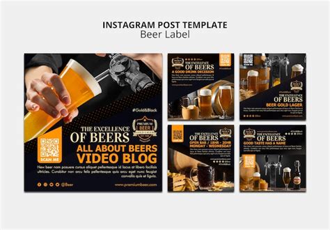 Free Psd Beer Label Template Design