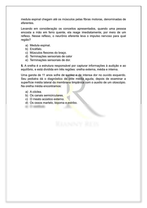 SOLUTION Exerc Cios Resolvidos Sistema Nervoso Perif Rico Studypool