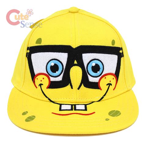Spongebob Nerd Baseball Cap Flex Fit Hat Teen Adult Ebay