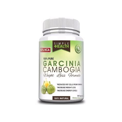 Pure Organic Garcinia Cambogia Extract 80 Hca Weight Loss Diet Pills