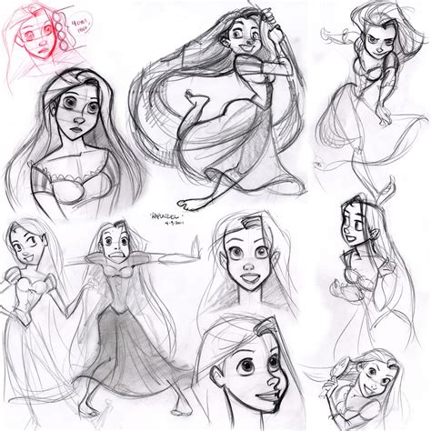 Rapunzel Sketch Glen Keane