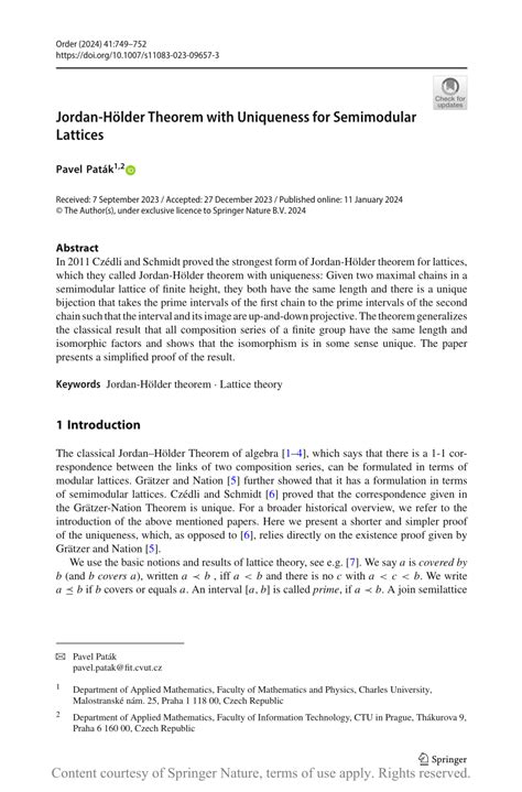 Jordan Hölder Theorem With Uniqueness For Semimodular Lattices