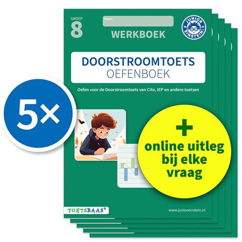 Doorstroomtoets Oefenboek Werkboek Online Video Uitleg Set Van 5