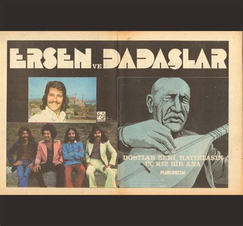 Ersen Ve DadaŞlar Dostlar Beni Hatırlasın Plak Reklam Poster Dİpsahaf Plak