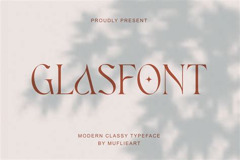 Glasfont Modern Classy Typeface Design Cuts