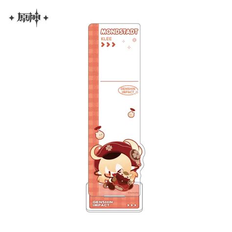 Genshin Impact Chibi Character Sticky Notepad Stand Klee In Stock