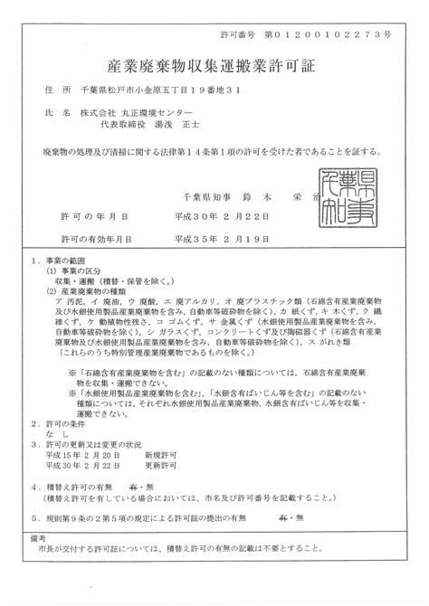 会社概要千葉県松戸市にある株式会社丸正環境センター