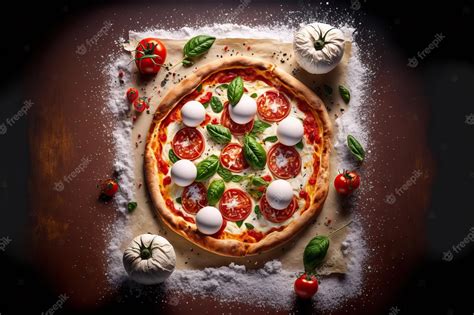 Premium Photo Traditional Italian Buffalo Mozzarella Pizza Tomato