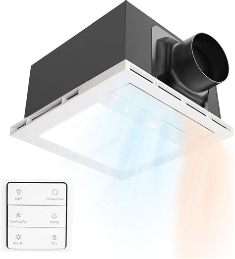 Airnatux 4 In 1 Bathroom Exhaust Fan With Heater And Light Metal Frame