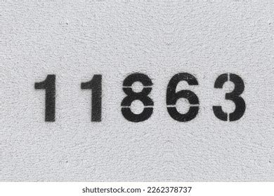Black Number 11863 On White Wall Stock Photo 2262378737 Shutterstock