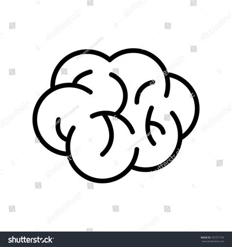 Thin Line Brain Icon Stock Vector Royalty Free 707377195 Shutterstock