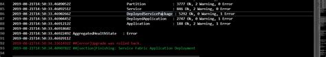 Error Upgrade Was Rolled Back Issue 556 Microsoft Service Fabric