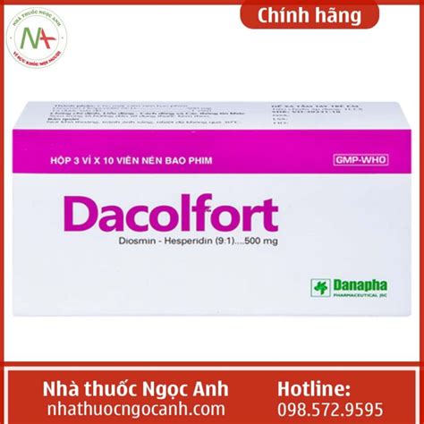 Thuốc Dacolfort 500mg có tác dụng gì, giá bao nhiêu, mua ở đâu?