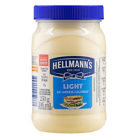 Maionese Light Hellmanns Pote 250g Mercantilnovaera