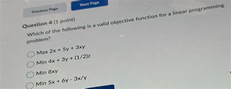 Solved Question 4 1 ﻿pointwhich Of The Following Is A