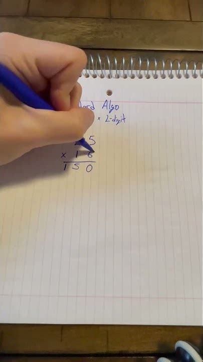 Standard Algorithm 2 X 2 Digit Youtube