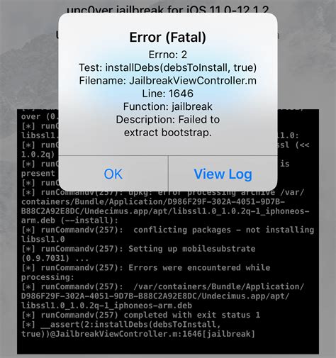 Help Failed To Extract Bootstrap On Iphone 6s Rjailbreak