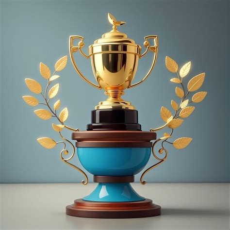 Concepto De Crecimiento Empresarial Con Trofeo Foto Premium