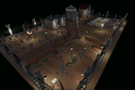 Low Poly Rpg Graveyard Cemetery Pack 3d Fantasy Unity Asset Store