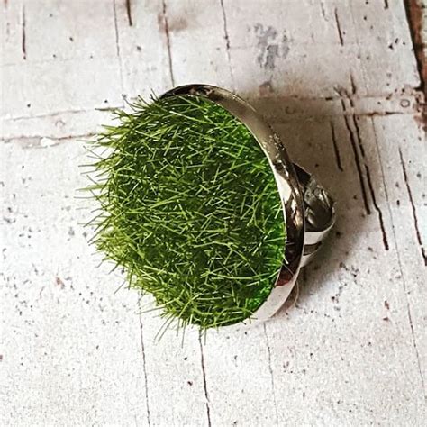 Green Grass Ring Etsy